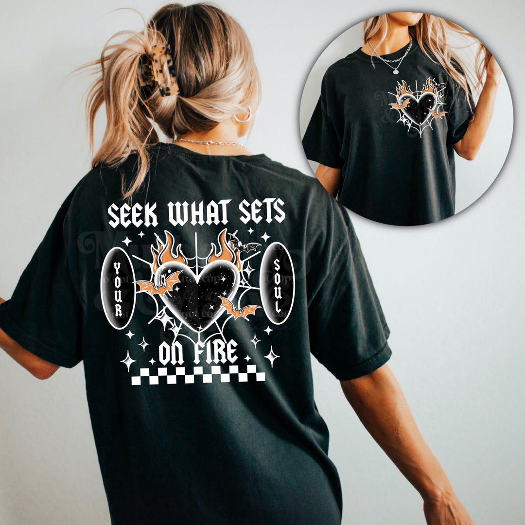 Heart on Fire DTF Transfer, Pocket Option - Etsy