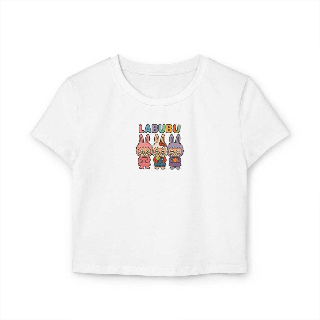 Cute Labubu Baby Tee, Adorable Graphic Top for Women, Trendy Summer ...