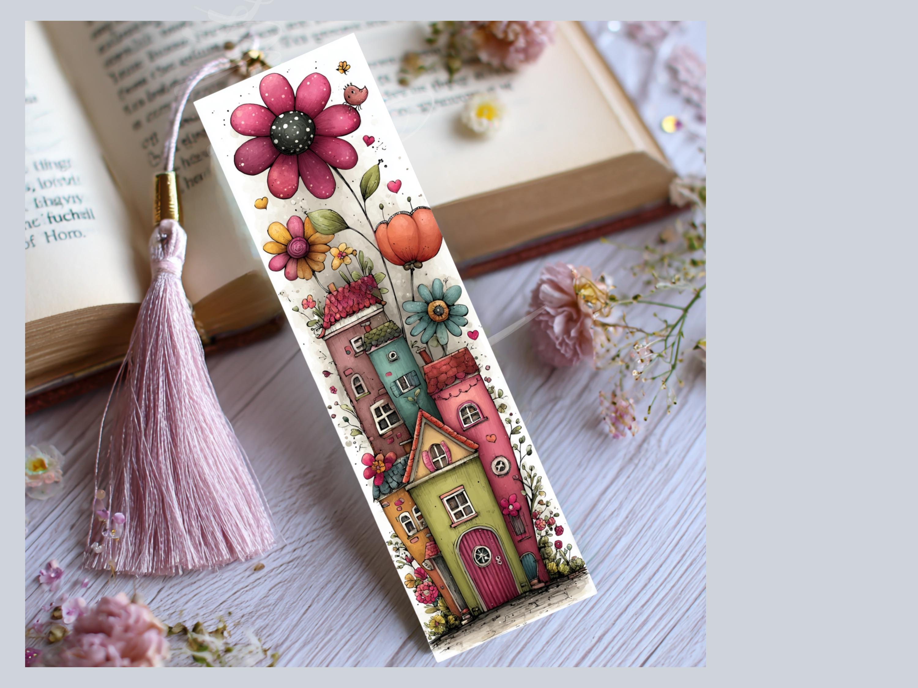 Whimsical Houses Printable Bookmarks, Quirky Cottagecore Art Digital ...