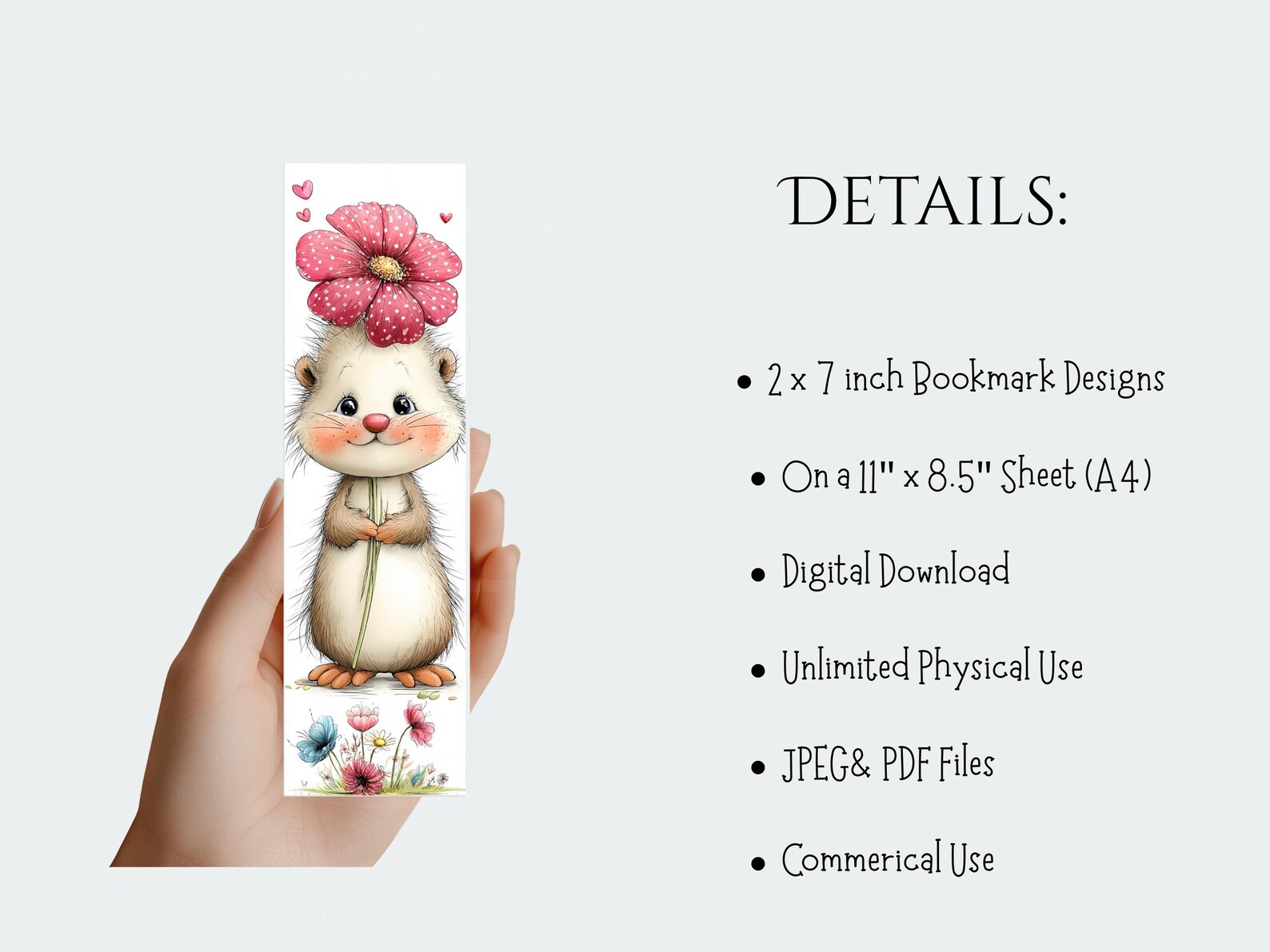 Woodland Animals Printable Bookmarks Digital Download 15 JPG Bookmarks ...