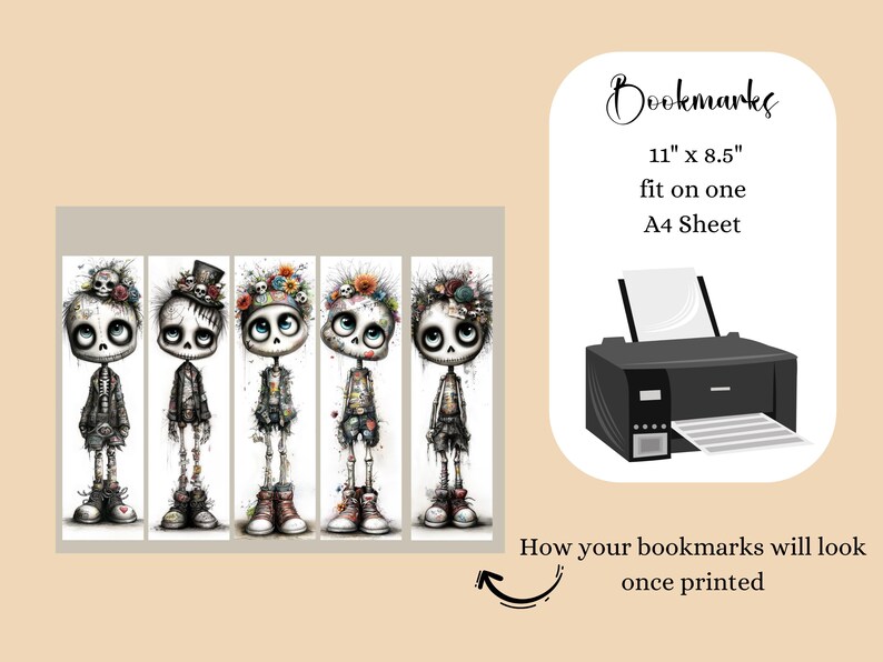 Halloween Printable Bookmarks Digital Downloads 15 JPG Files Bookmark ...