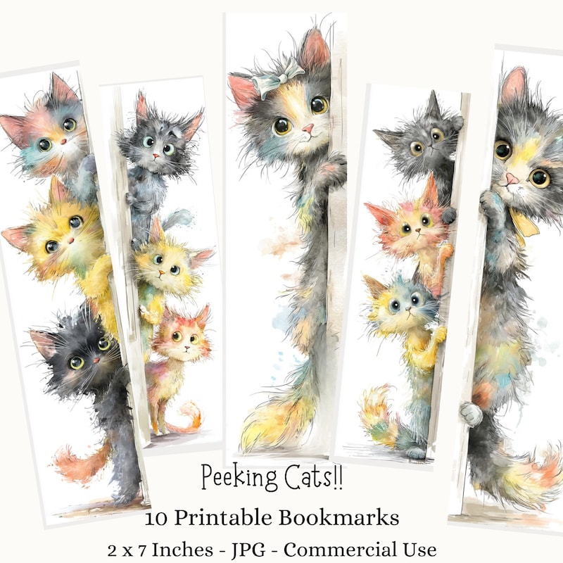 Cat Bookmark Kawaii - Etsy