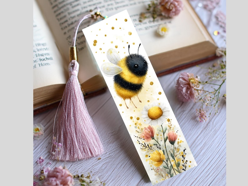 Butterfly & Bee Printable Bookmarks, Kids Craft - 20 JPG Bookmarks ...
