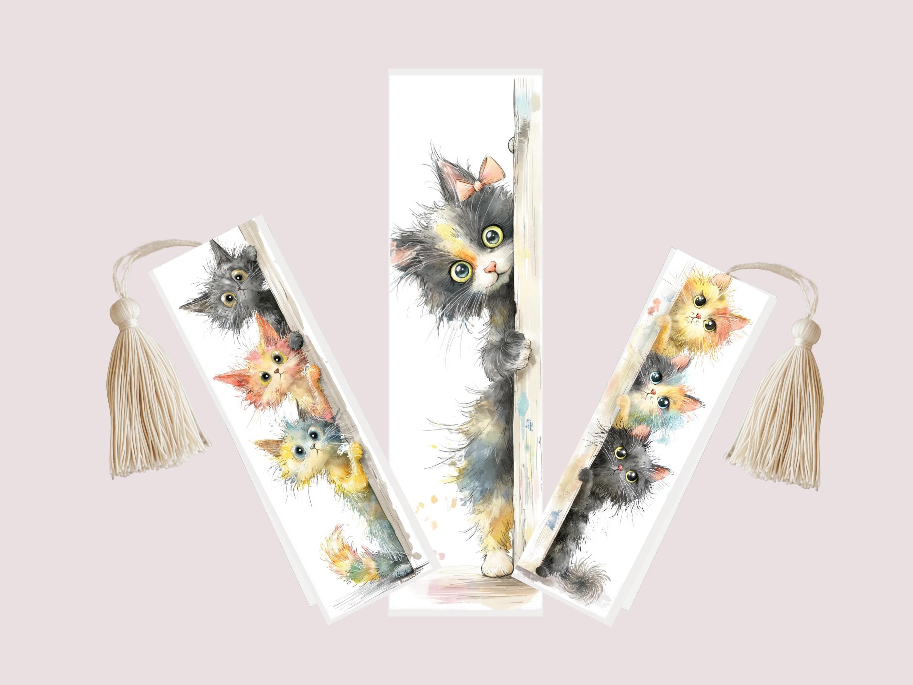 Funny Cats Printable Bookmarks Digital Downloads 10 JPG Bookmarks - Etsy