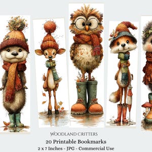 Woodland Printable Bookmarks Digital Downloads 20 JPG Bookmarks - Etsy