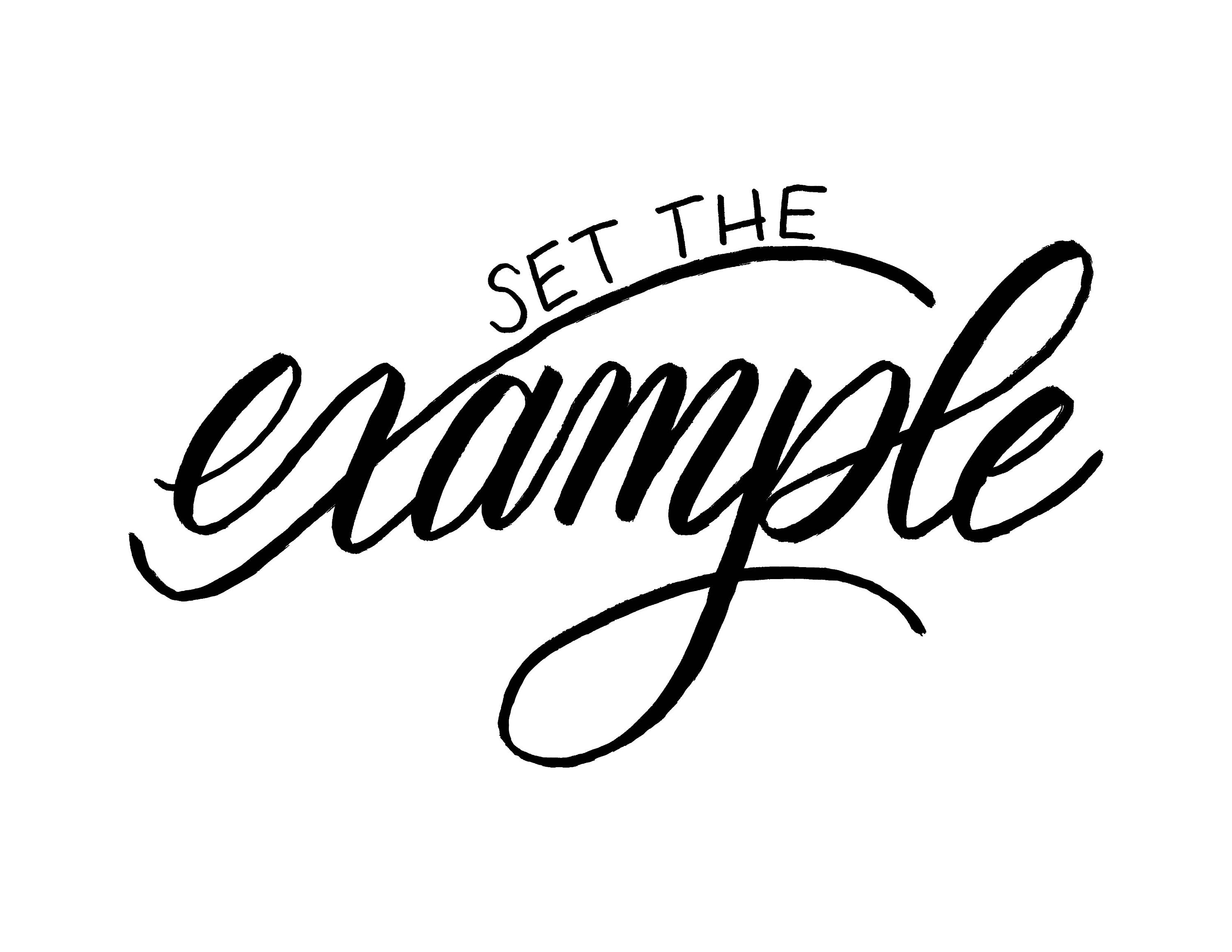 Set the Example SVG File Cricket File Hand Lettered Digital File - Etsy