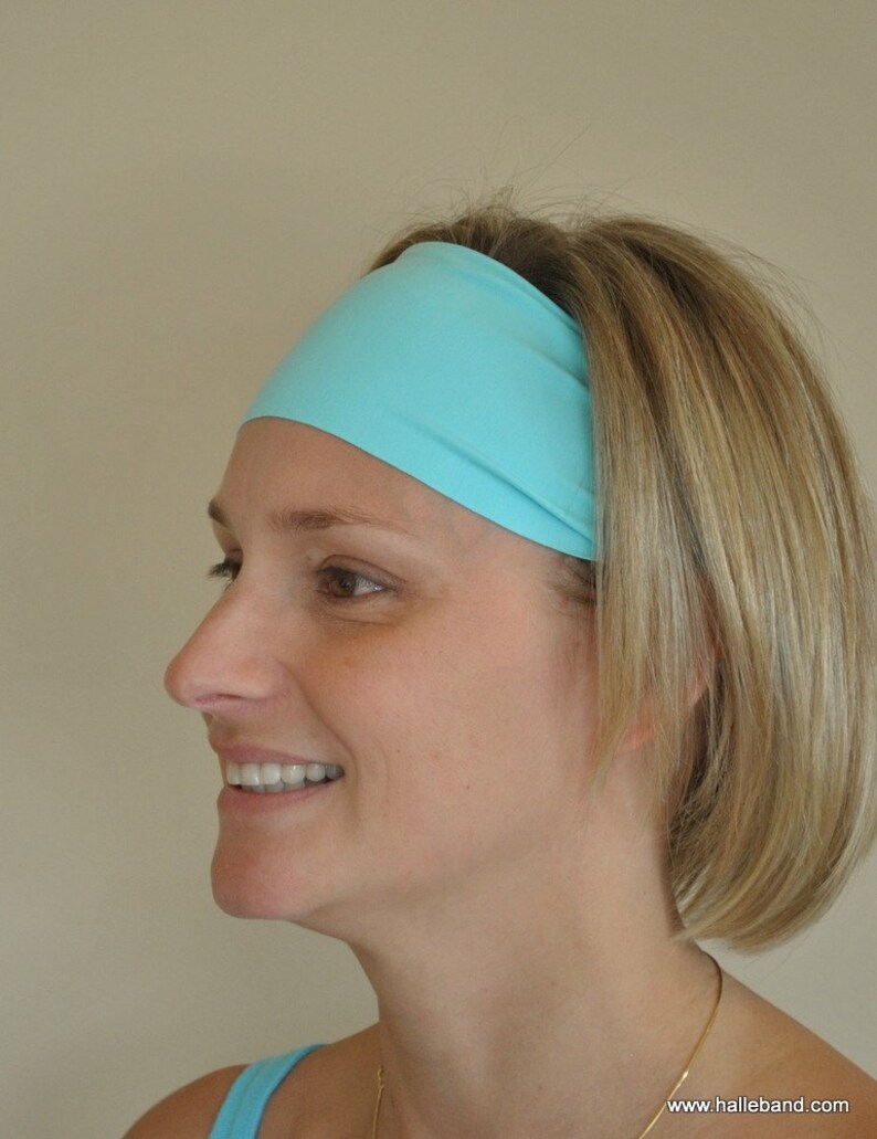 Bright Blue Headband Spandex Headband Workout Headband - Etsy
