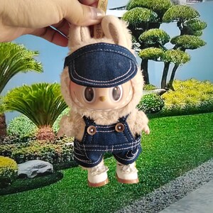 Handmade Labubu Outfits, Denim Overall Set for Labubu, Cap or Bow (shoes Not Included), Gift for ...