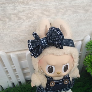 Handmade Labubu Outfits, Denim Overall Set for Labubu, Cap or Bow ...