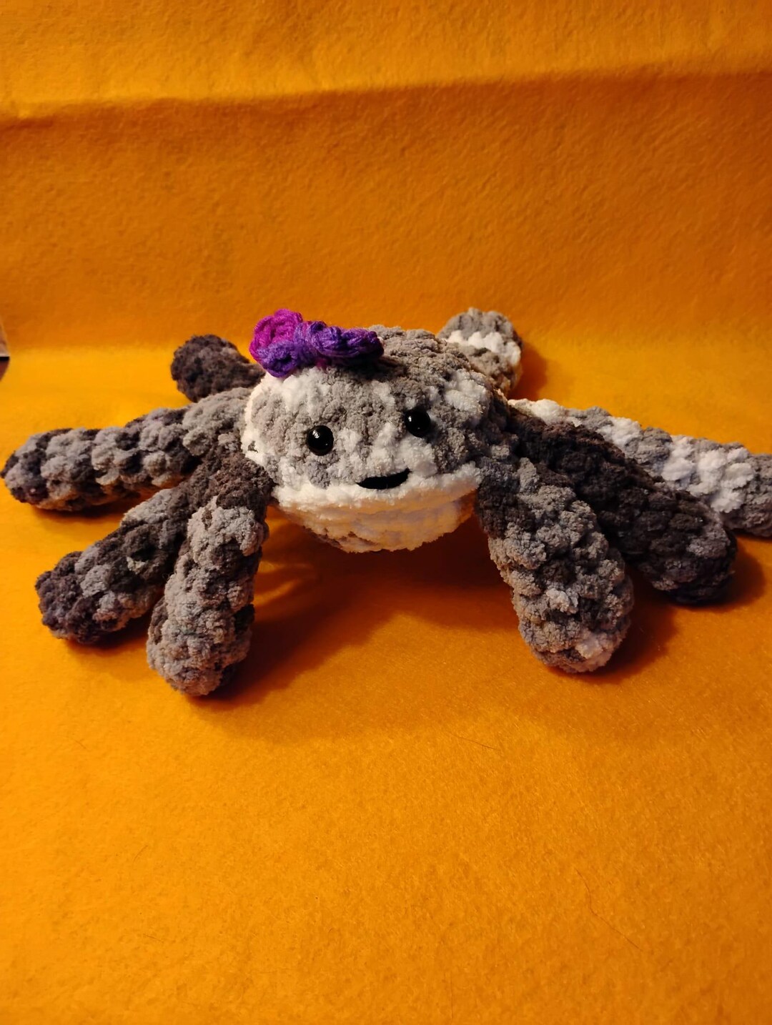 Crochet Plush Spider Toy | Soft Knitted Stuffed Animal Gift for Kids ...
