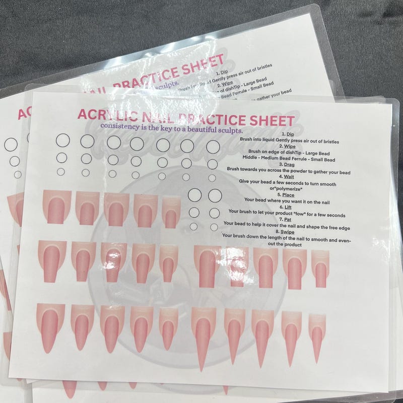 Acrylic Practice Sheet - Etsy
