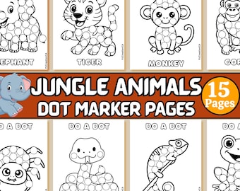 zoo animals alphabet dot markers coloring pages