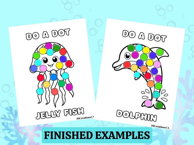 Sea Animal Dot Marker Printable Pack | Fun Preschool Daycare Activity ...