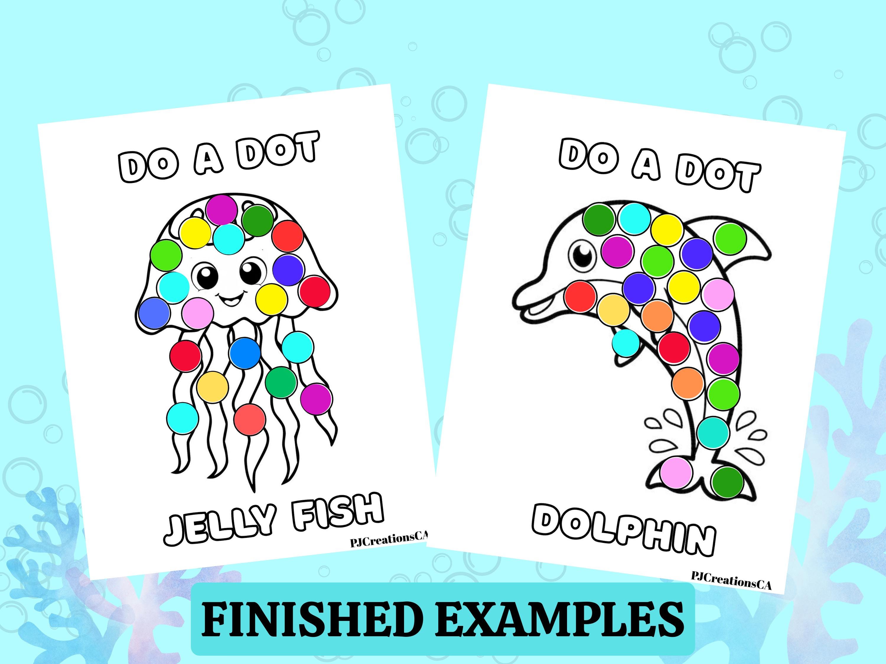 Sea Animal Dot Marker Printable Pack | Fun Preschool Daycare Activity ...