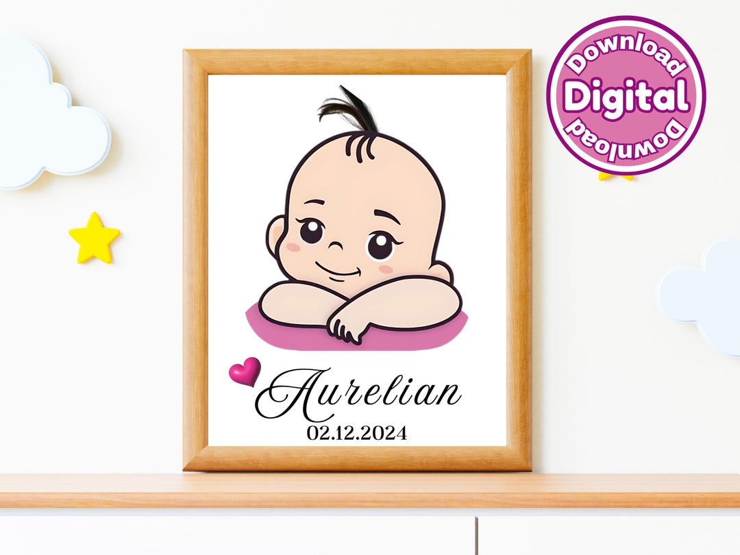 Baby First Haircut Keepsake Frame Personalized Newborn Memory Gift ...