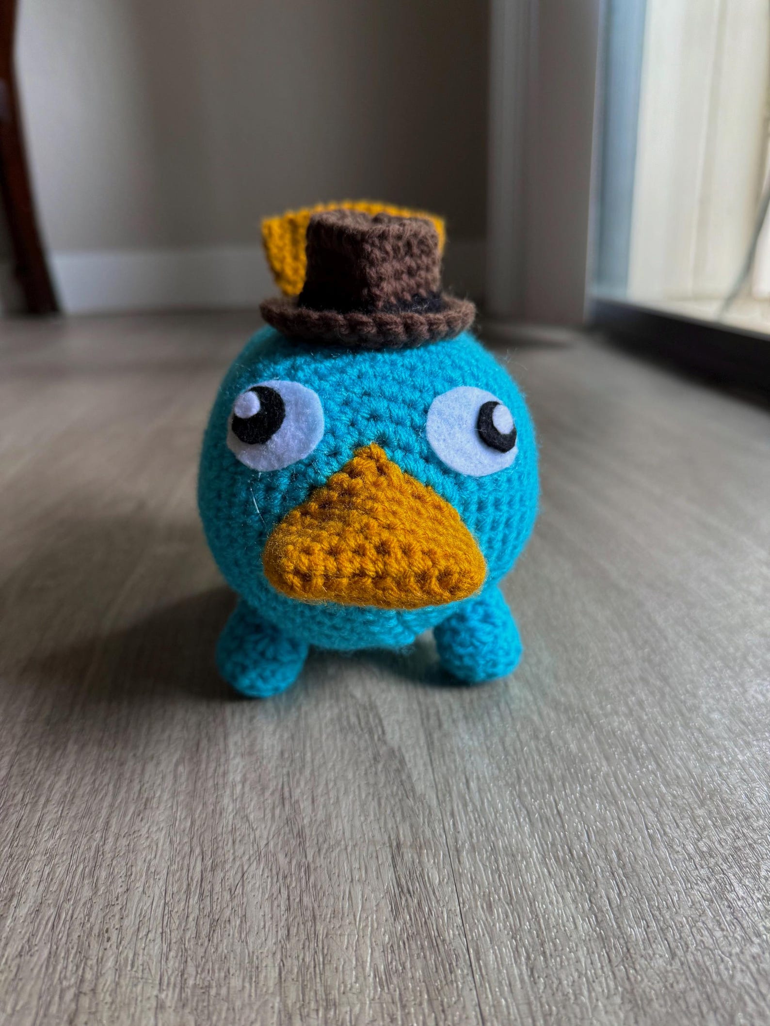 Perry the Platypus Crochet Plush- Amigurumi Handmade Toy, Stuffed ...