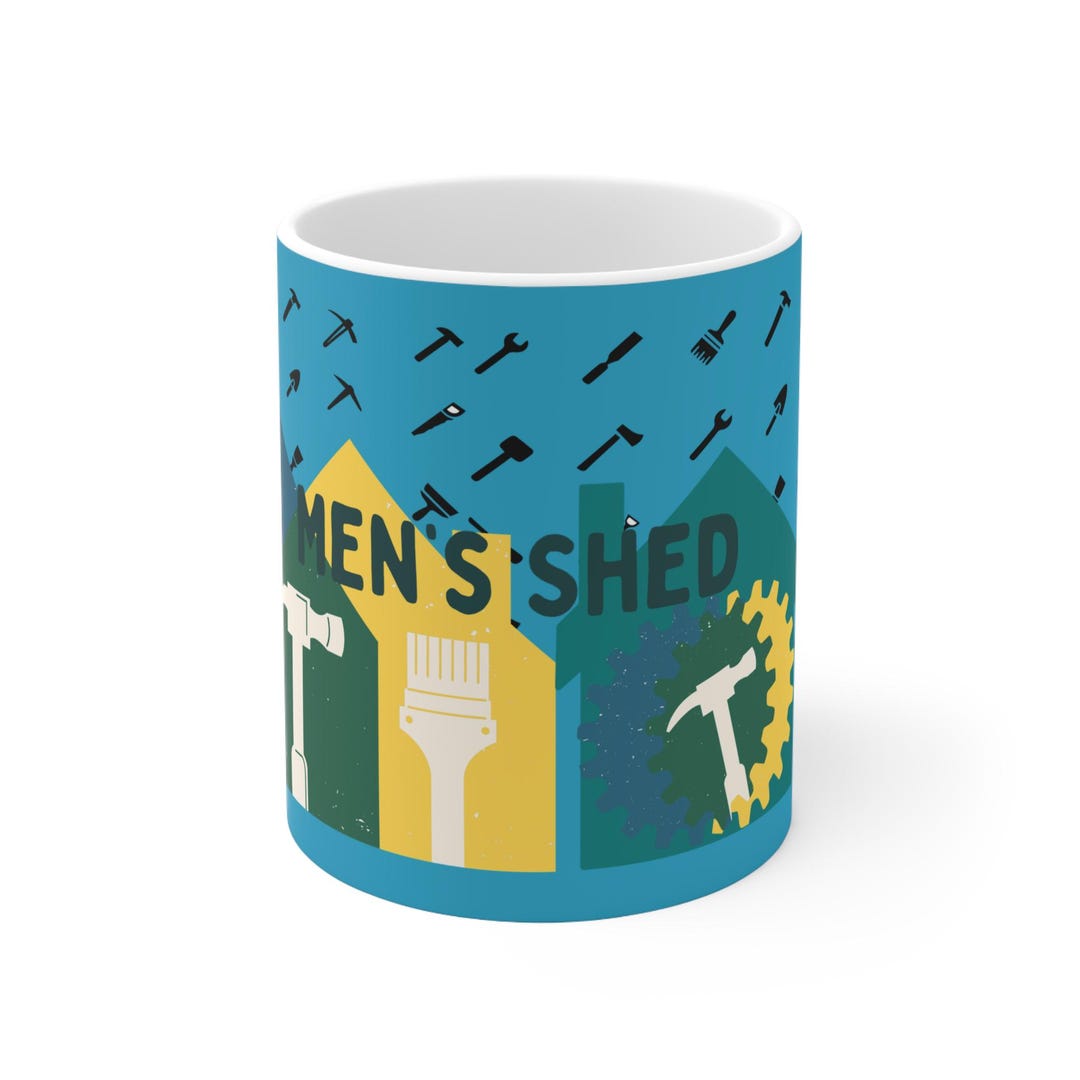 Men's Shed Ceramic Coffee Cups - Perfect Gift for DIY Lovers, Home ...