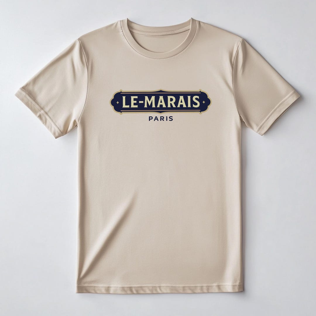 Le Marais Paris Crest Shirt - Vintage-inspired Paris Tee | Travel ...