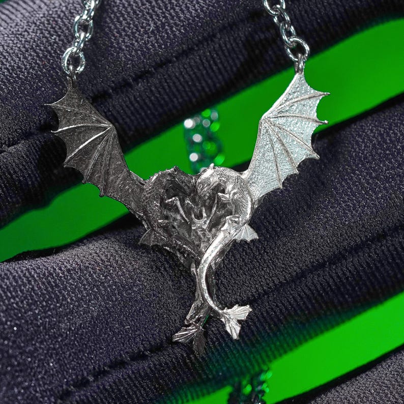 PREMIUM Dragon Bond Pendant – Handmade 950 Silver Couple’s Necklace ...