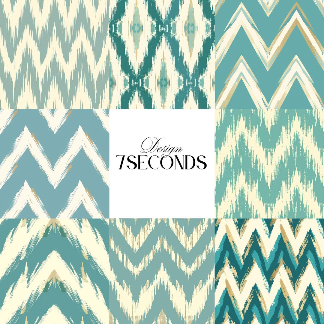 Seamless Pattern Modern Thai Mudmee Textile Design Green Color - Etsy