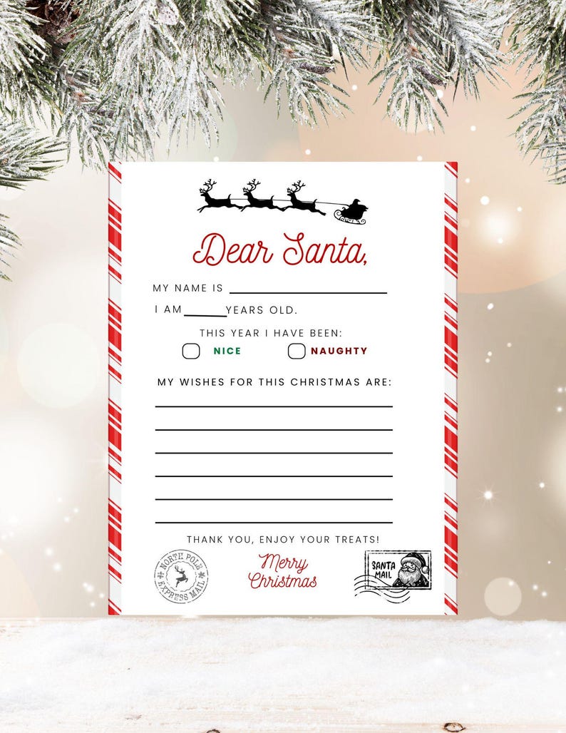 Letter to Santa - Etsy