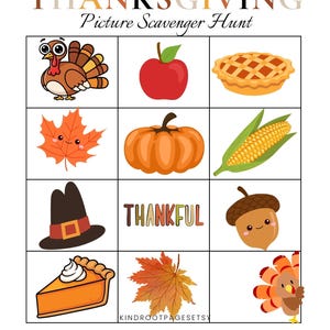 Thanksgiving Scavenger Hunt - Etsy
