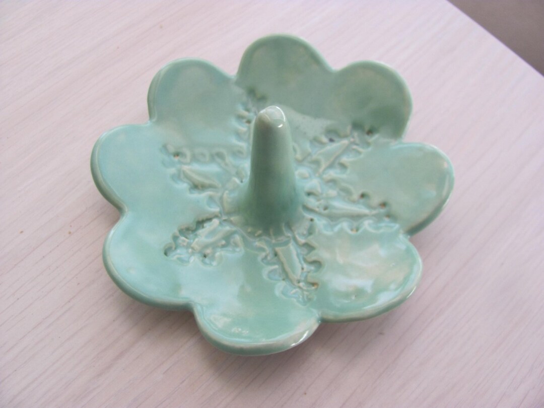 Pottery Ring Holder Ceramic Dish Handmade Jewelry Holder Turquoise - Etsy