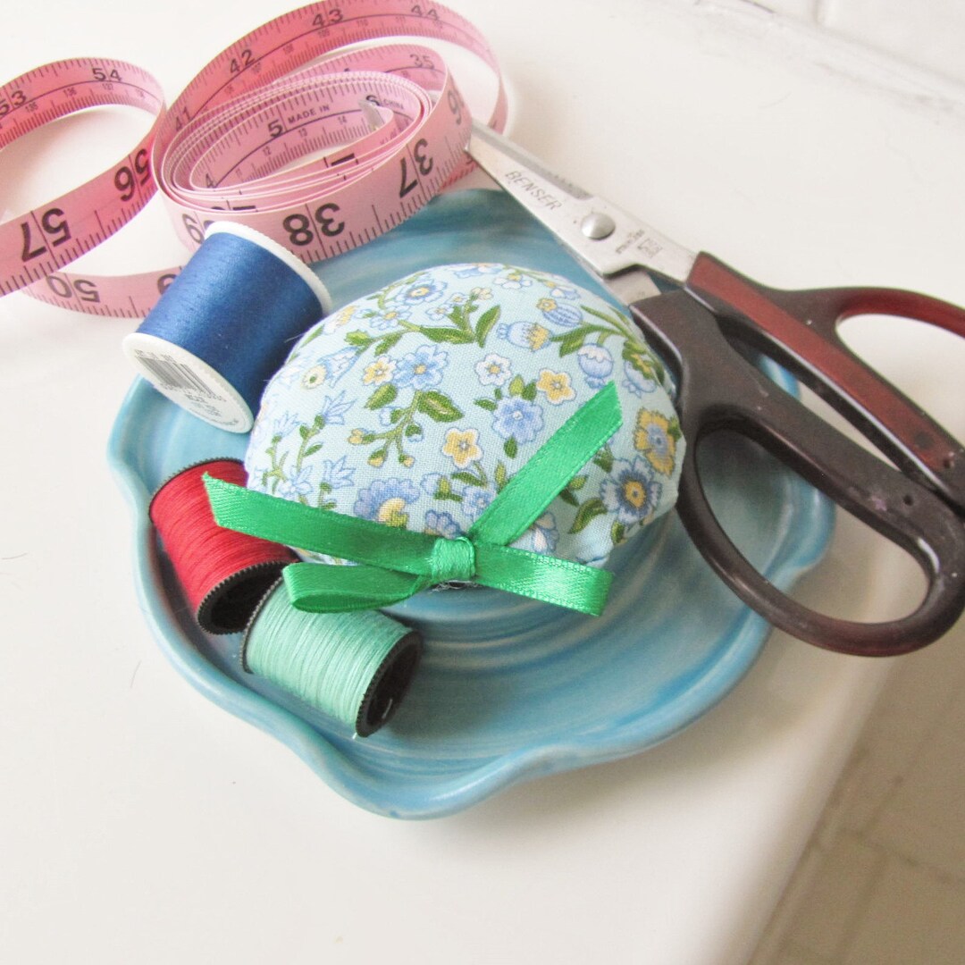 Pincushion Handmade Pottery Sewing Tray Sewing Organizer Caddy Mothers ...