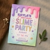 Slime Party Birthday Invitation: Editable Canva Template (5x7") - Etsy