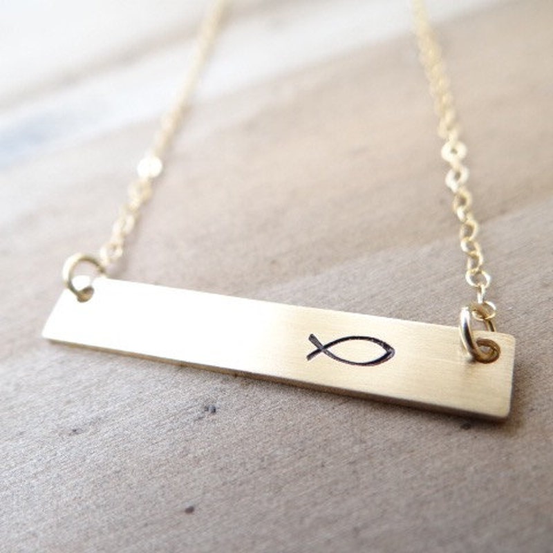 Ichthus Necklace - Etsy