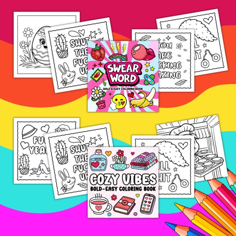 1000+ Coloring Pages Bundle | Cozy Coloring Book | Fantasy, Animals ...