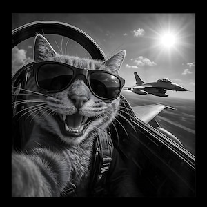 Cat Pilot Selfie PNG | Funny Cat Meme Design | Aviation Humor Shirt ...