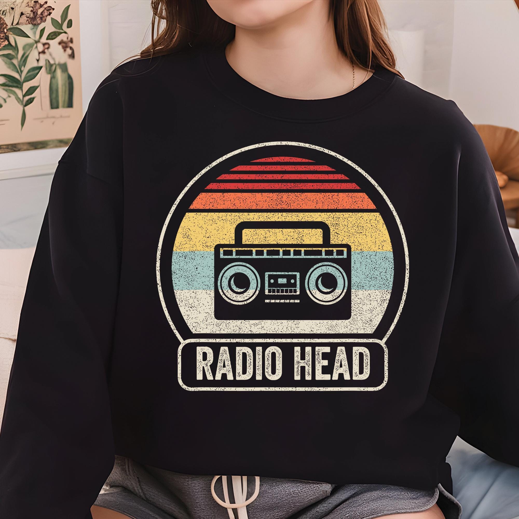 Retro Boombox PNG - Radio Head 80s Design, Digital Download | Vintage ...