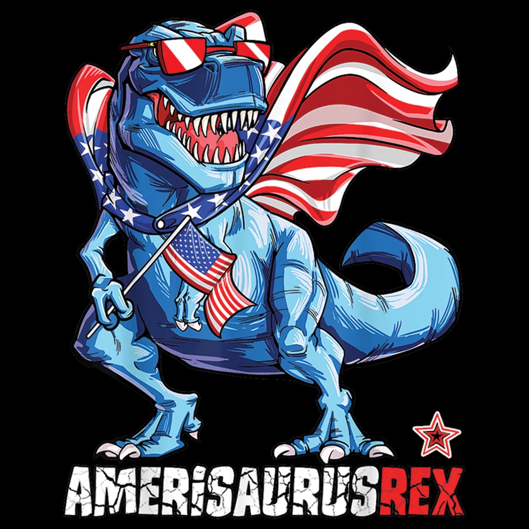 Amerisaurus Rex PNG | Funny 4th of July Dinosaur Shirt Design for Boys ...