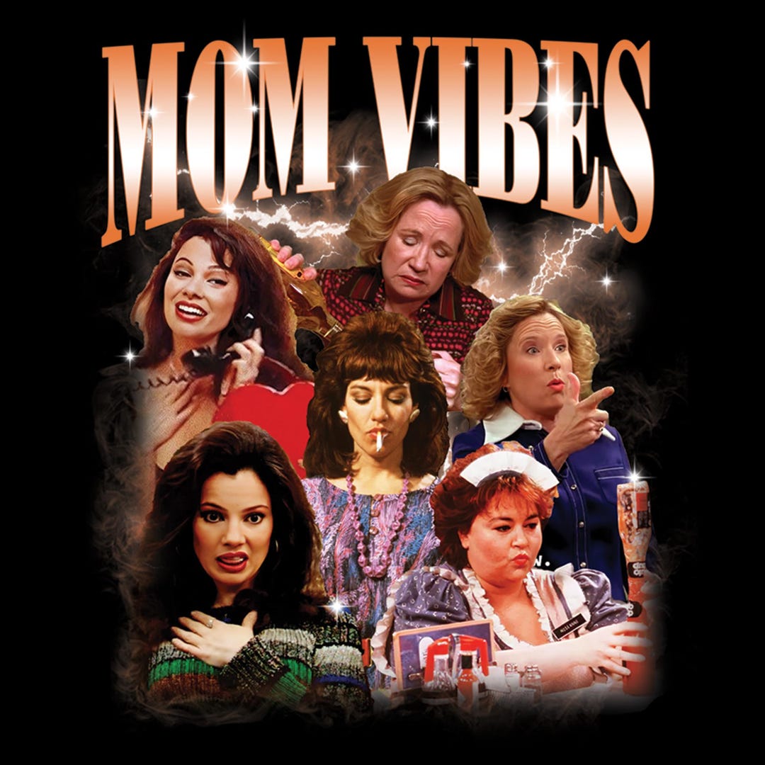 Funny Mom Vibes PNG, 90s Sitcom Moms Clipart, Retro Mother's Day ...