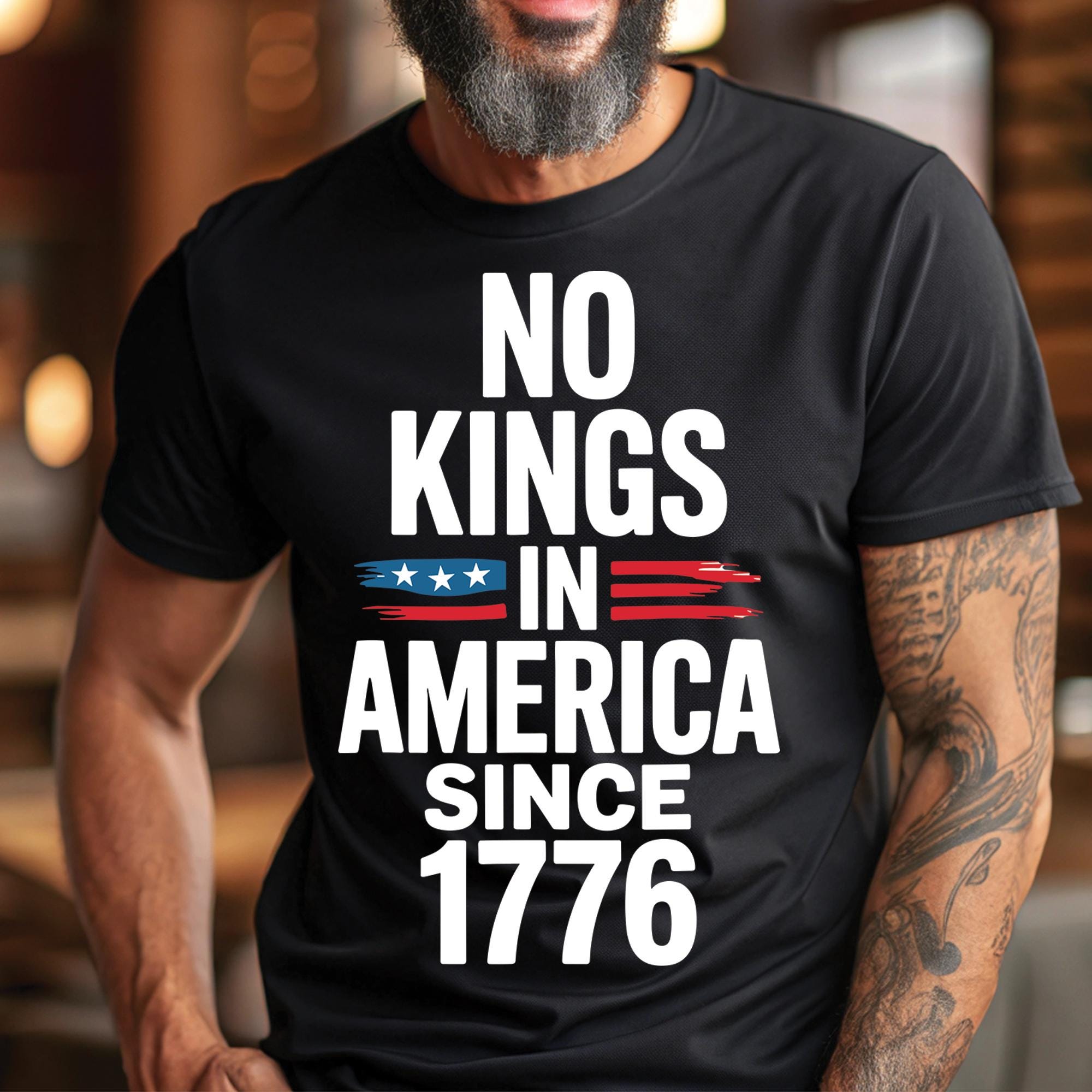 No Kings Protest Sign PNG | 1776 American Revolution Graphic | We the ...