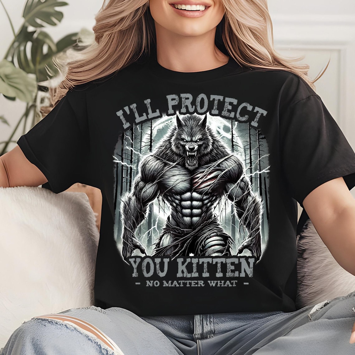 Werewolf Protector PNG, I'll Protect You Kitten Design, Gothic Horror ...