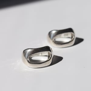 ORO Ring , Silver - Sculpted Ring , Chunky Ring , Organic Ring , Hand ...