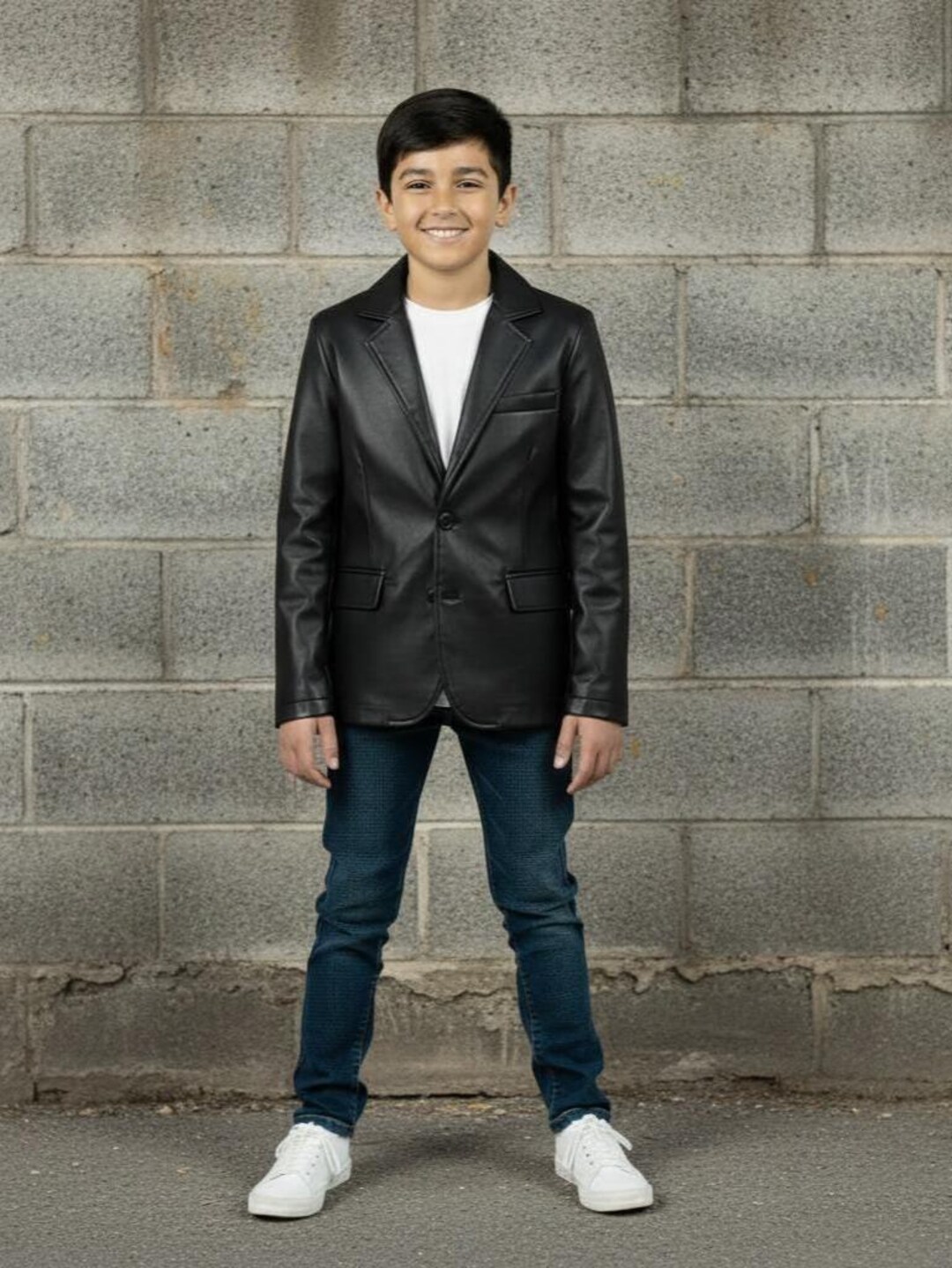 Handmade 80s Full Grain Leather Blazer, Boys Vintage Coat - Etsy