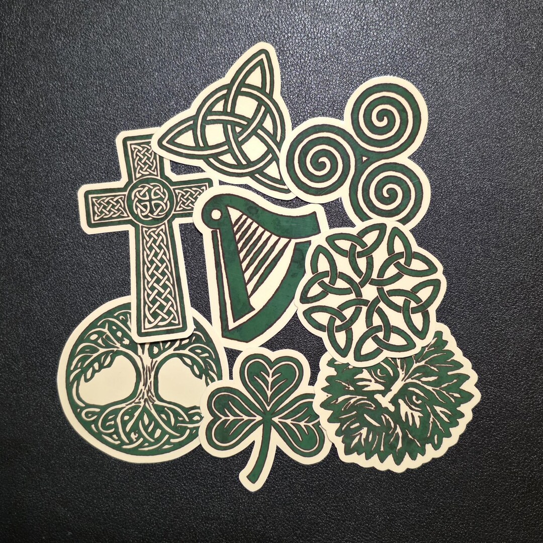 Celtic, Gaelic Symbols | Irish Stickers | Waterproof Laptop Decal - Etsy