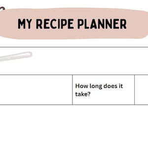 Student Recipe Planner Template | Cooking Project Planner | Editable ...