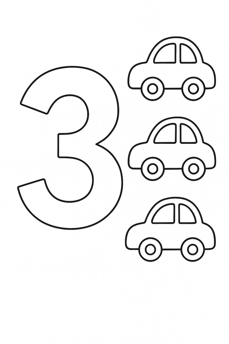 Number Coloring Pages 1–10 – Printable Preschool Math Activity – 10 ...
