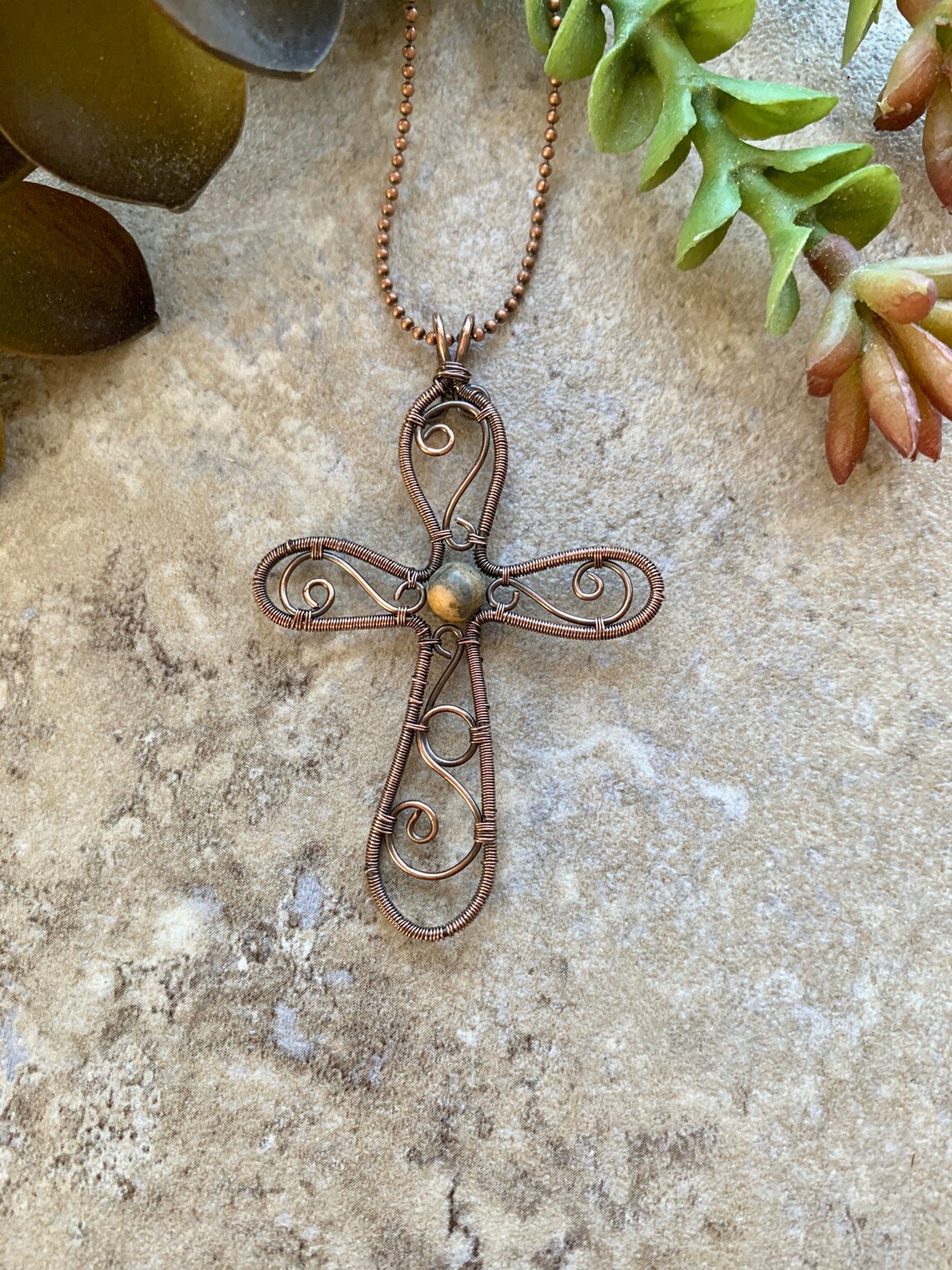Wire Wrap Cross Necklace Religious Symbol - Etsy