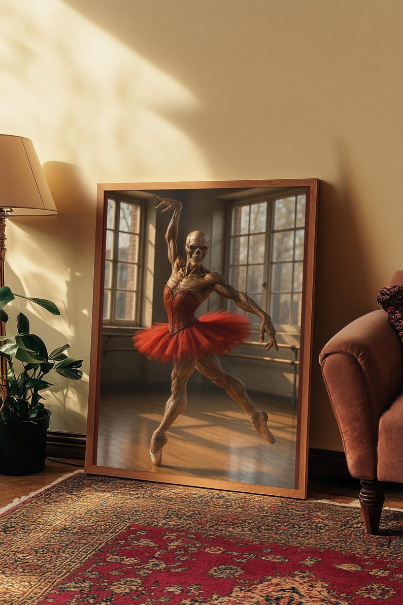 Skeleton Ballerina Digital Art | Gothic Ballet Wall Print | Dark ...