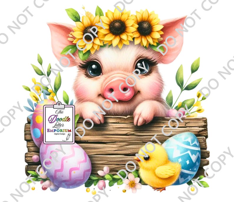 10png Bundle Custom Name Easter Digital Designs, Farm Animal Edition ...
