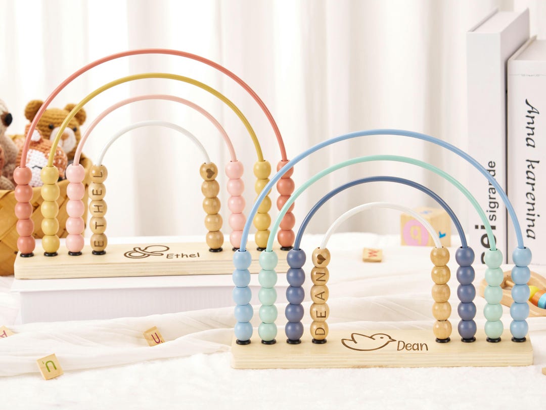 Personalized Rainbow Abacus,nursery Decor,custom Name Abacus,montessori ...