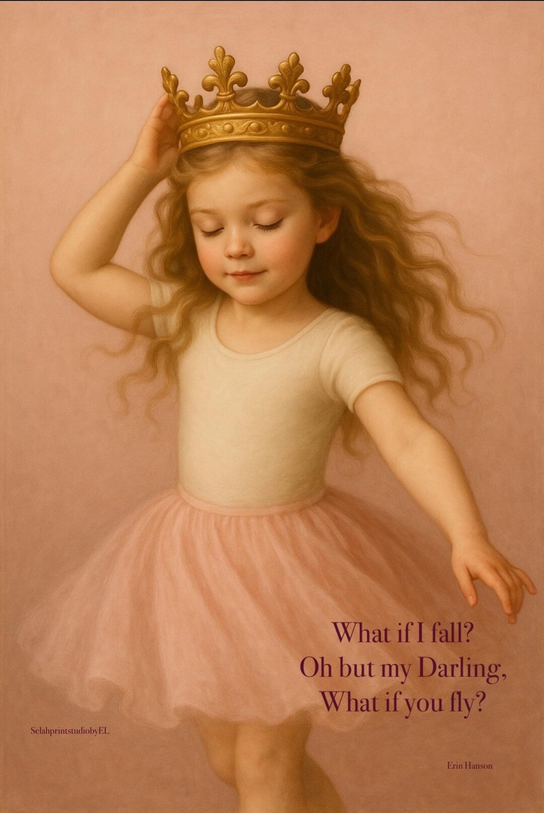 What If You Fly Crown Girl Printable Wall Art | Inspirational Quote ...