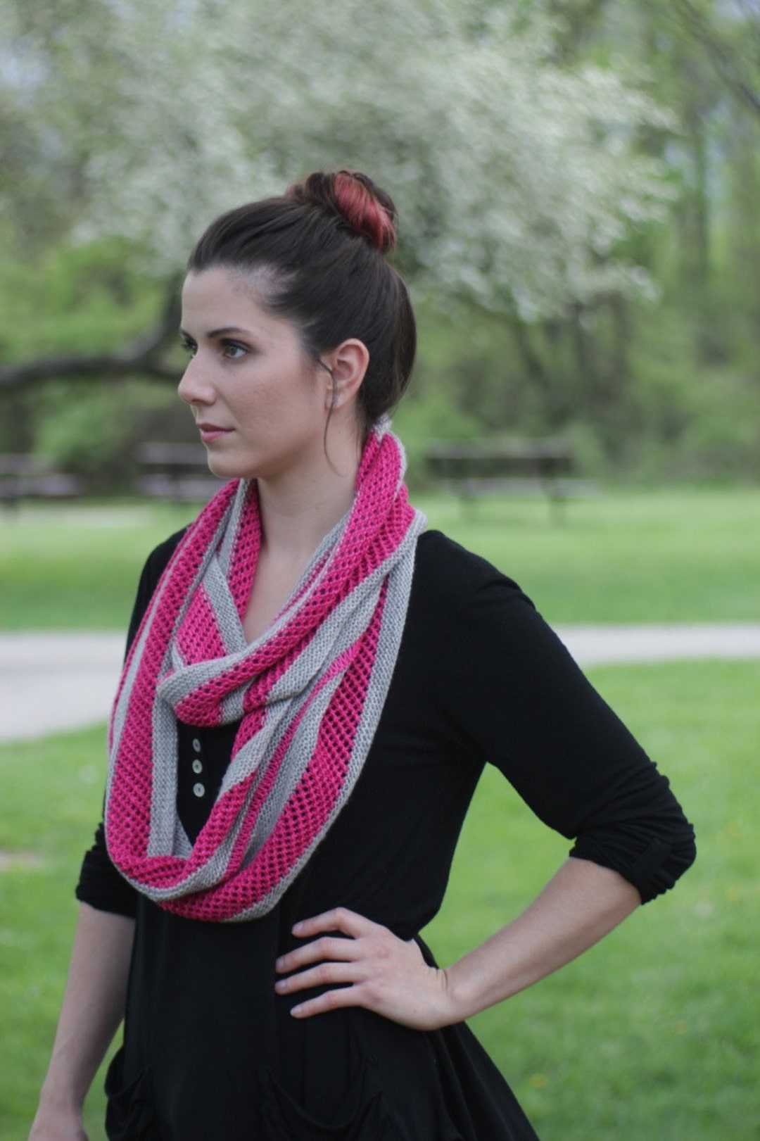 LACED Infinity Scarf Knitting Pattern PDF - Etsy