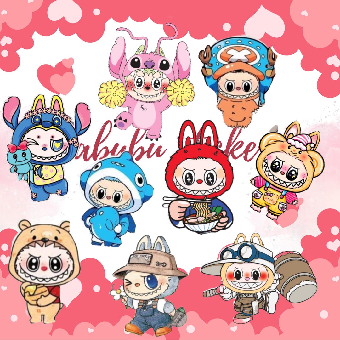Labubu Stickers Clipart Mega Bundle: 150+ PNG Bilder (Digitaler ...