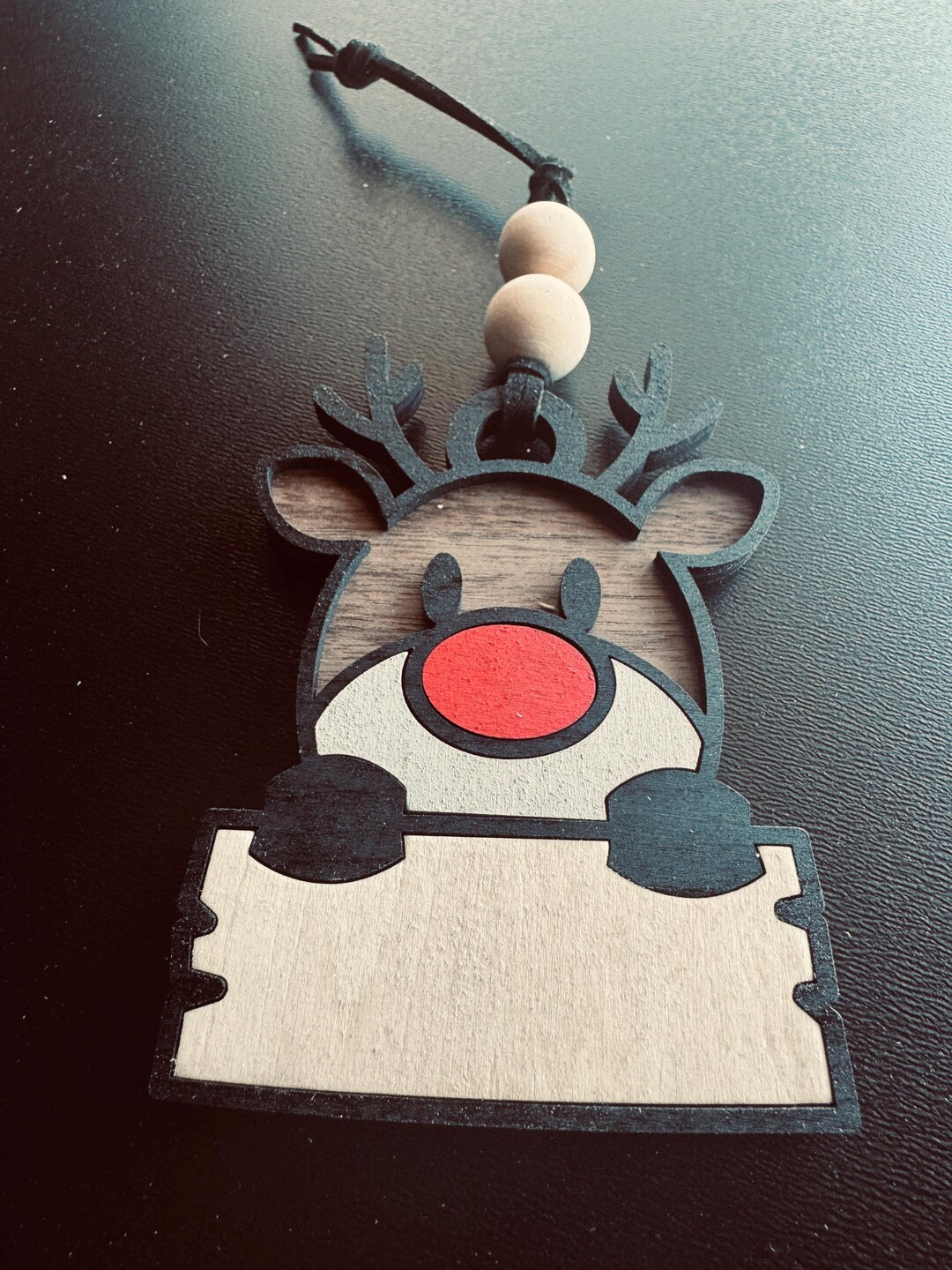 Personalized Reindeer Ornament: Engraved Wood Christmas Ornament - Etsy
